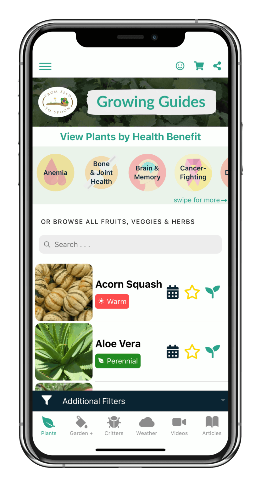 App Highlights - From Seed to Spoon Vegetable Garden Planner Mobile App