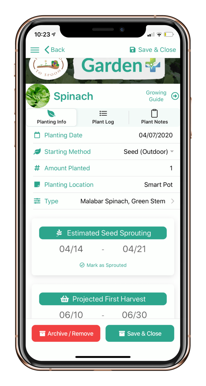 How to Log Plants in Your Garden Using Our Garden+ Tracking in Our From ...